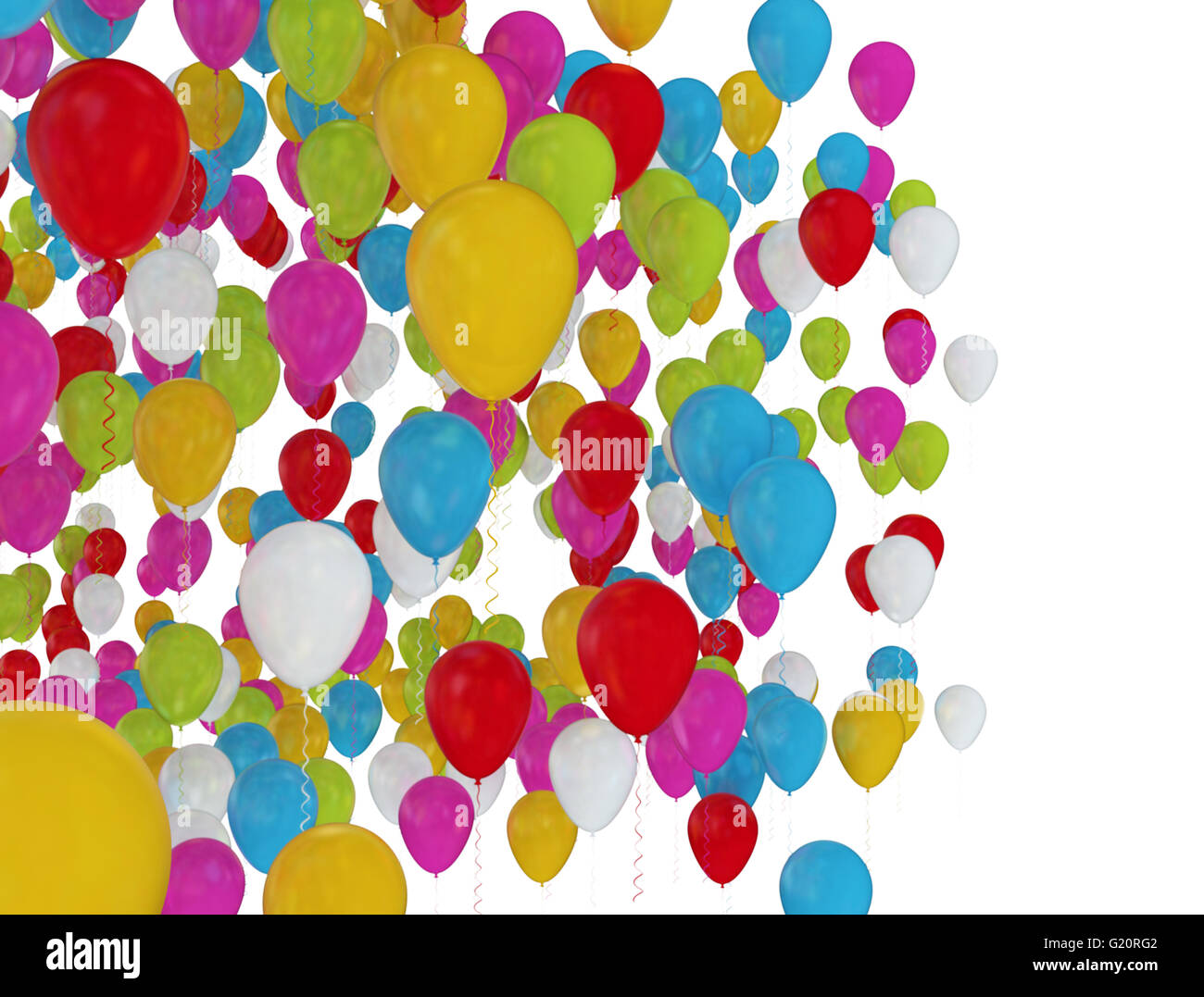 Multi color celebration party balloons Stock Photo - Alamy
