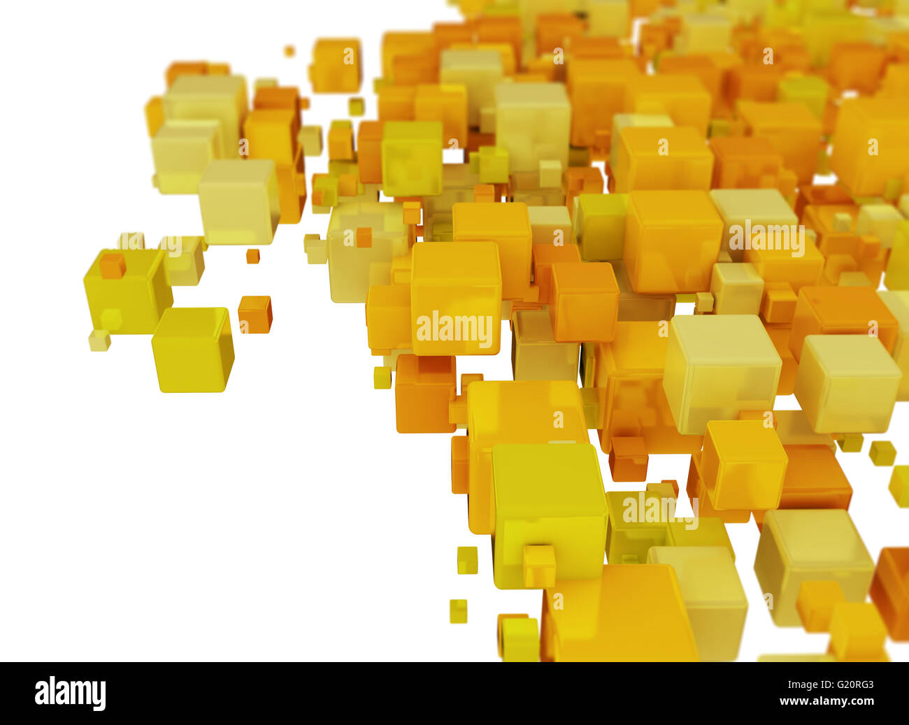 Orange 3D Cubes Background Stock Photo - Alamy