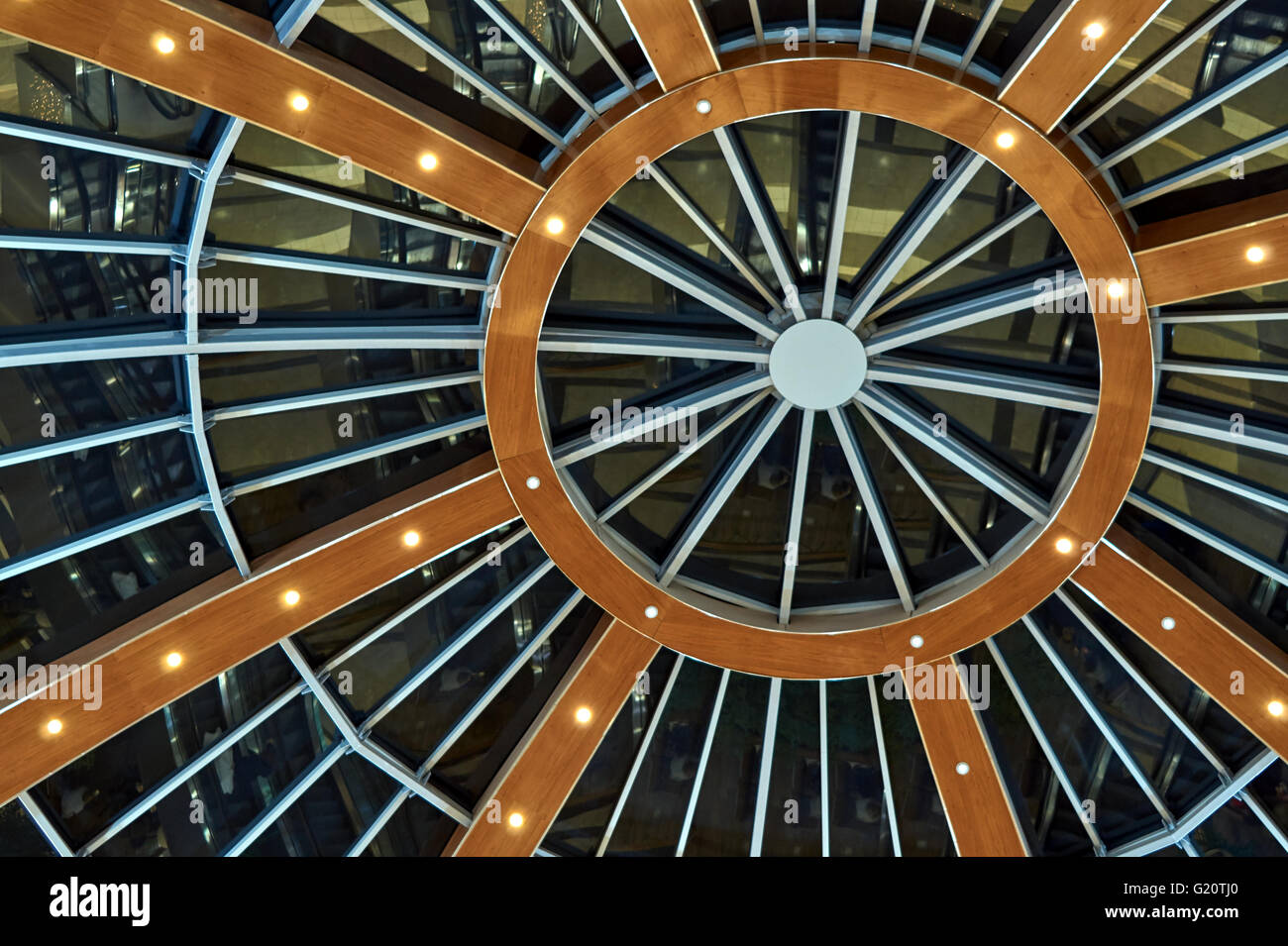 view the night sky through the glass roof Stock Photo - Alamy