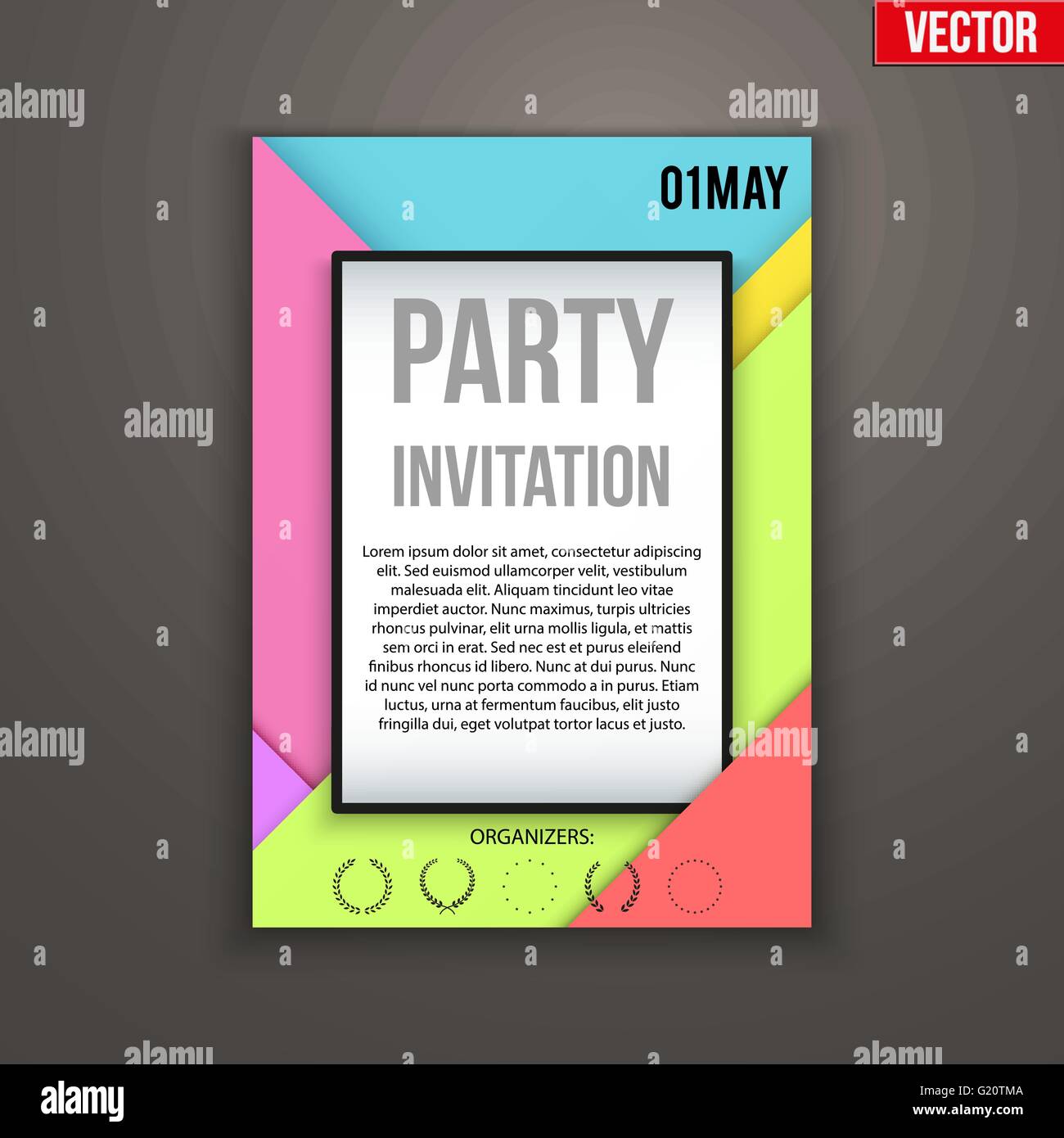 Design of template Invitation flyer or presentation Stock Vector Image ...