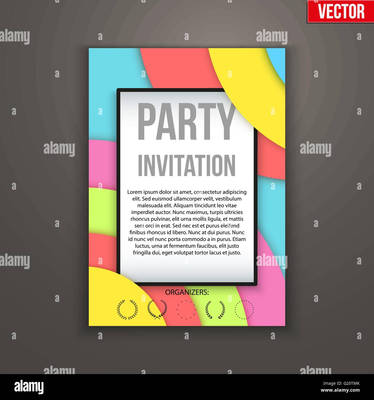 Design of template Invitation flyer or presentation Stock Vector Image ...