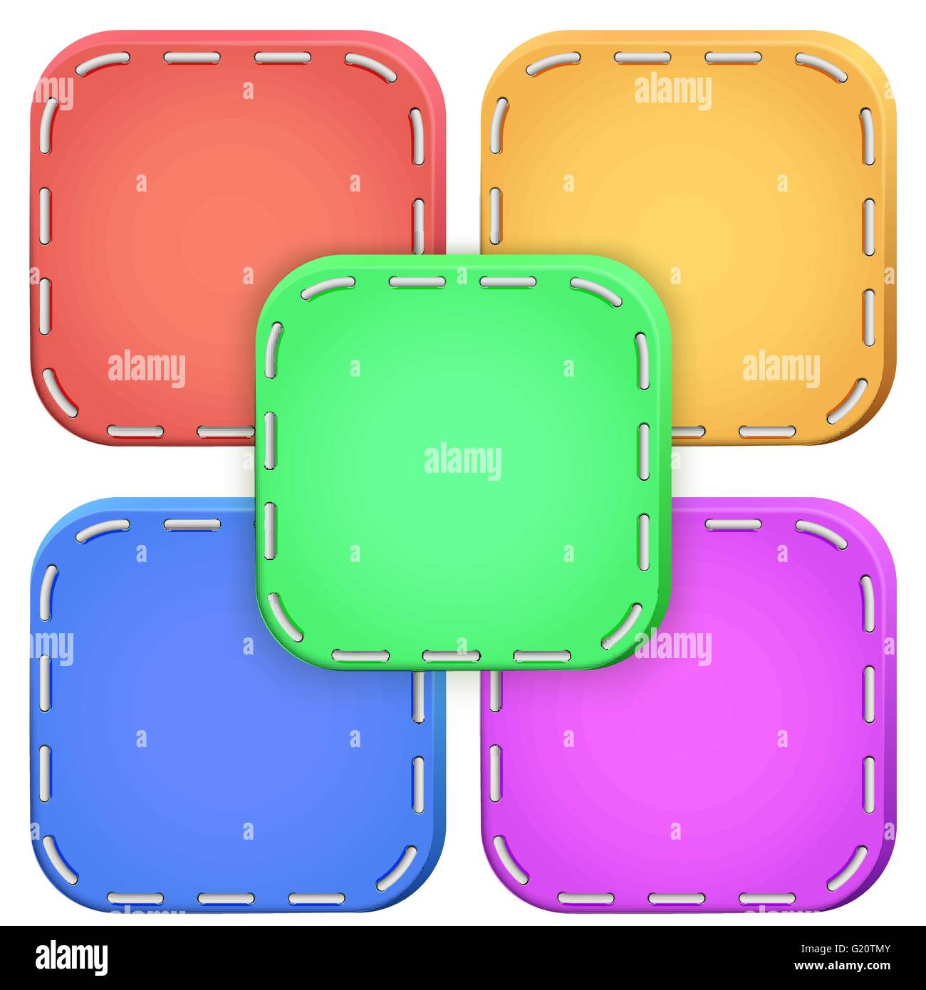 Icons of stitched fabric Stock Vector Image & Art - Alamy