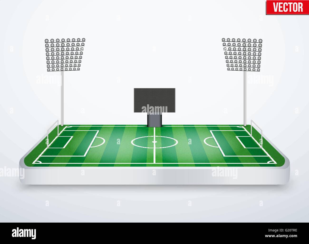Concept of miniature tabletop football stadium Stock Vector Image & Art ...
