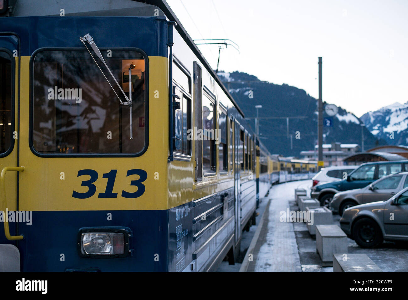 Swiss rail train Stock Photo - Alamy