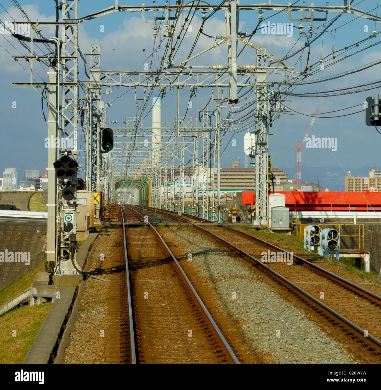 railroad : a track or set of tracks made of steel rails along which ...