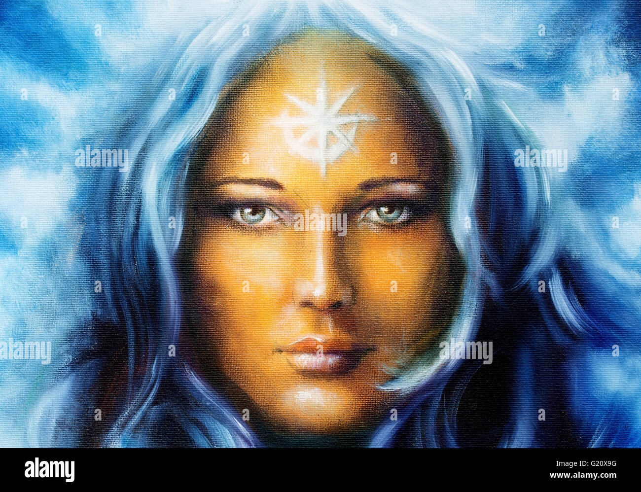 Magic eye color face makeup hi-res stock photography and images - Alamy