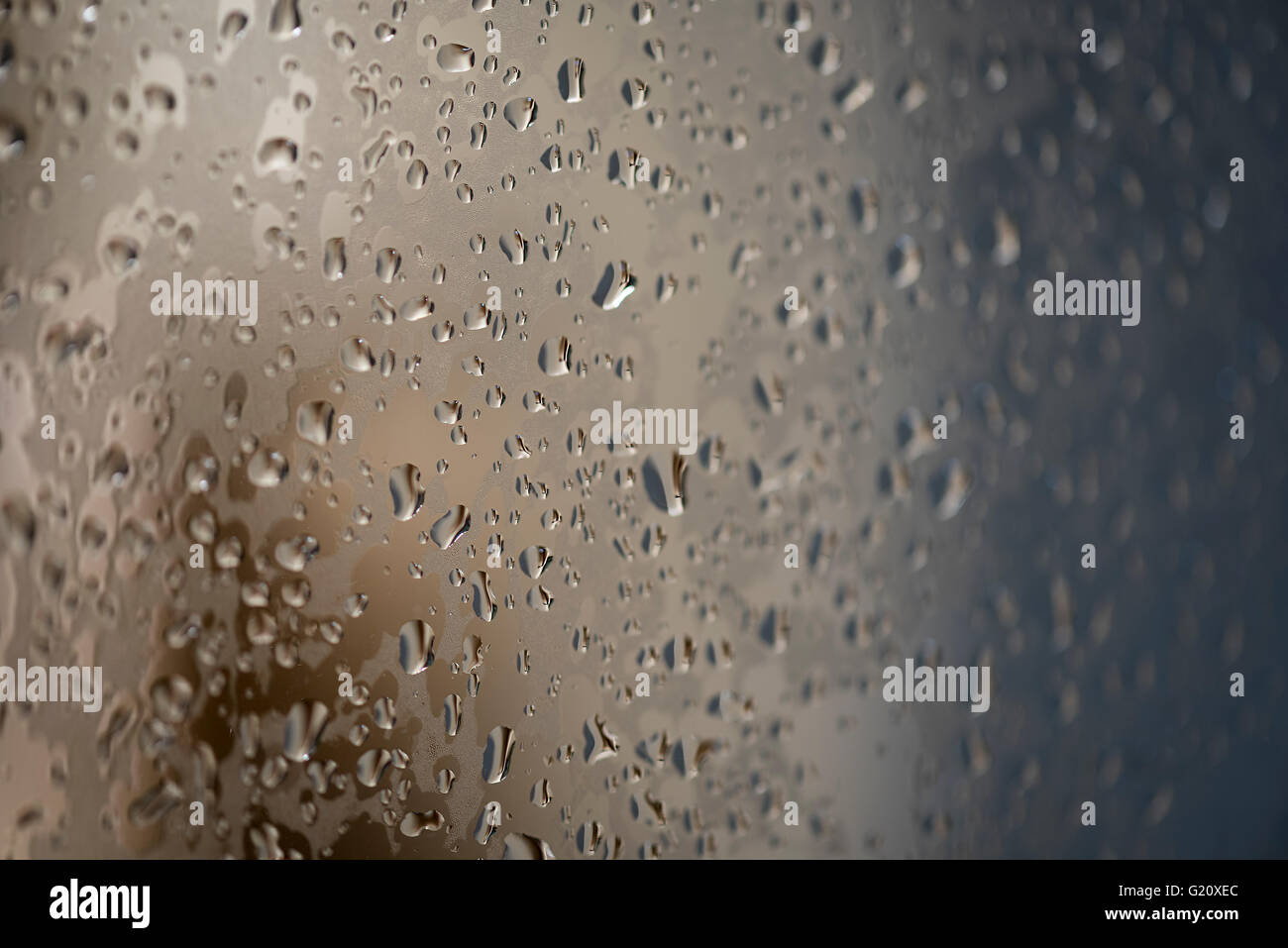 Rain droplets on glass Stock Photo - Alamy