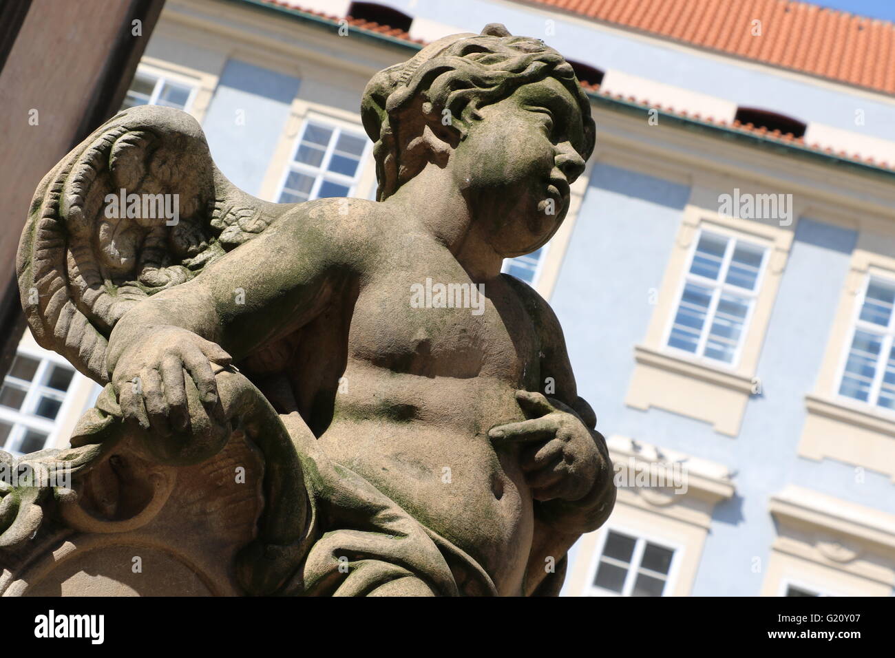Old statue of an angel in the city of Prague Stock Photo - Alamy