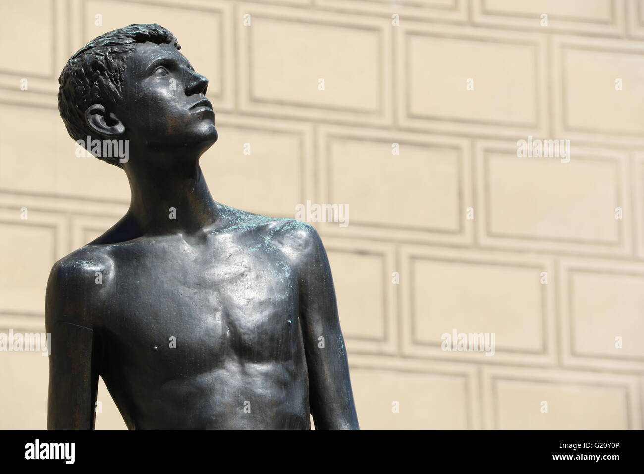Statue of a young man at the Prague Castle Stock Photo - Alamy