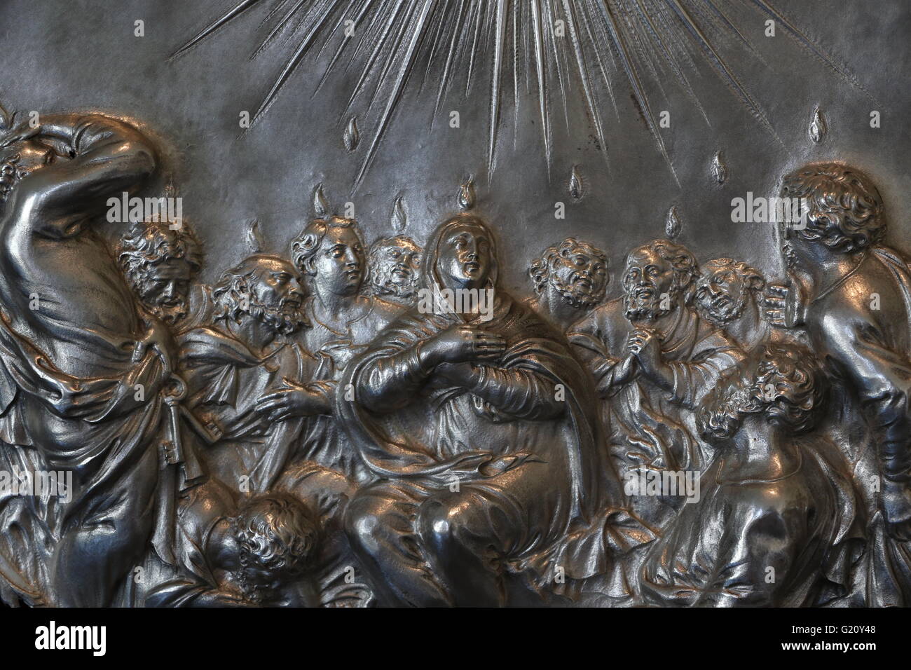 Sacred art object in the the marian pilgrimage site of Loreta in Prague ...