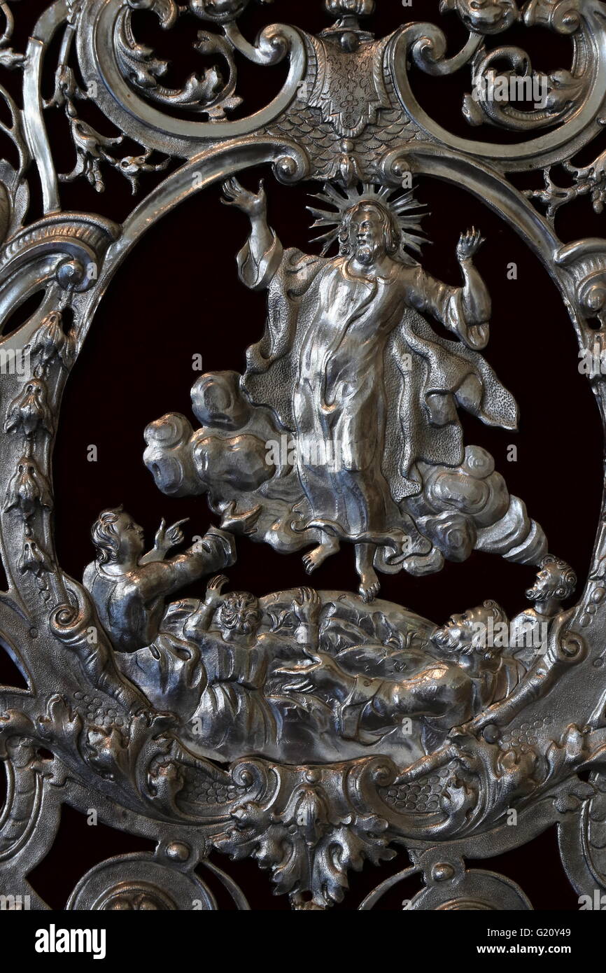 Sacred art object in the the marian pilgrimage site of Loreta in Prague ...