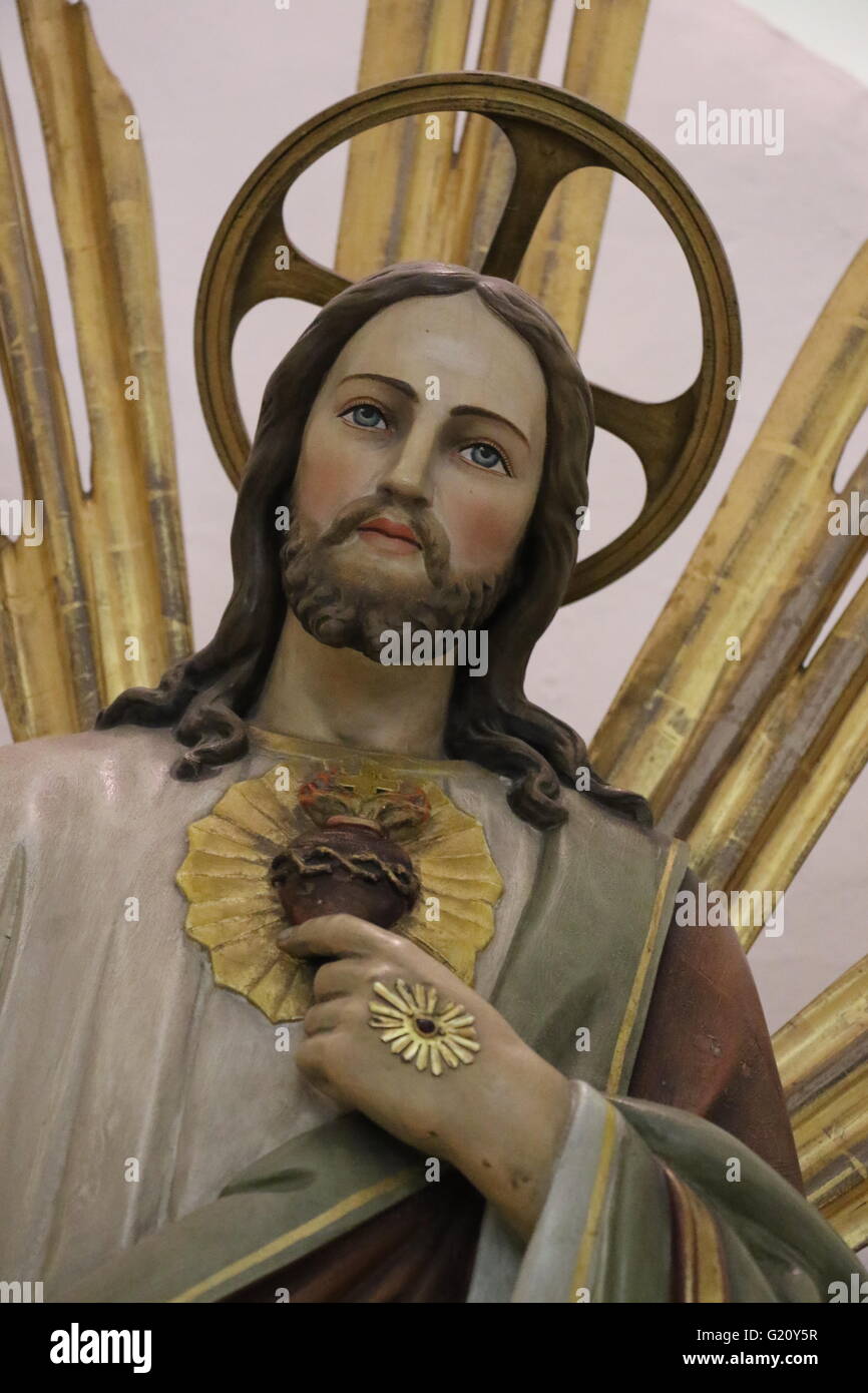 Statue of Jesus Christ in a church in Prague Stock Photo - Alamy