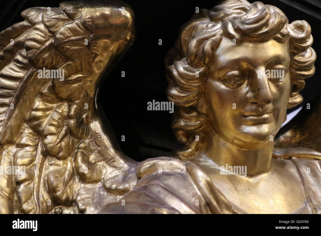 Golden angel statue in prague hi-res stock photography and images - Alamy