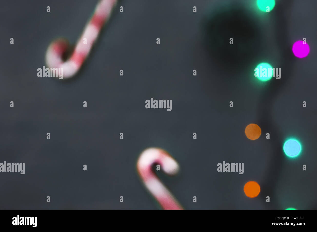 Christmas decoration background: top view of candy canes Stock Photo ...