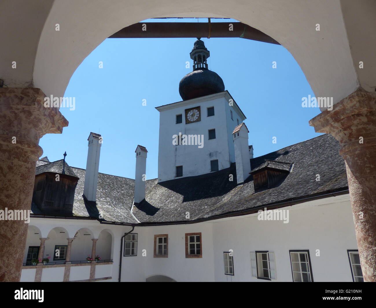 Austria - Gmunden. Orth Castle Stock Photo - Alamy