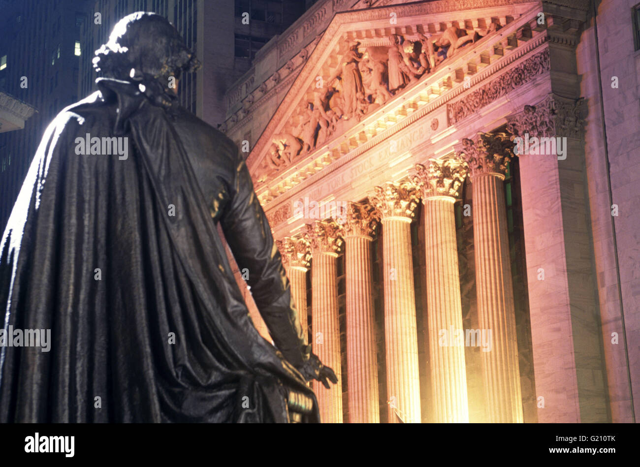 The statue of George Washington, first President of the United States ...