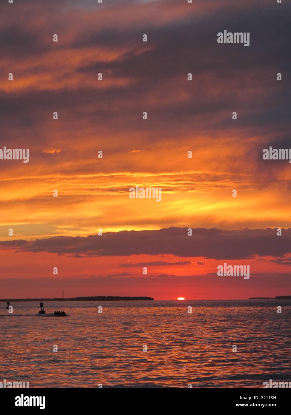 Key West, sunset viewed from Mallory Square, USA Stock Photo - Alamy