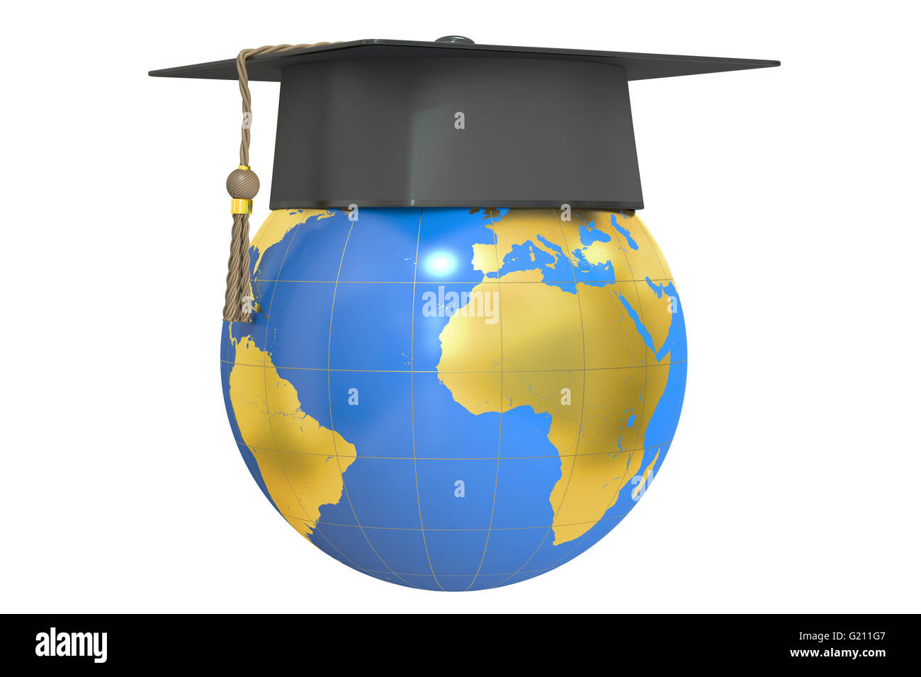 global education concept, 3D rendering isolated on white background ...