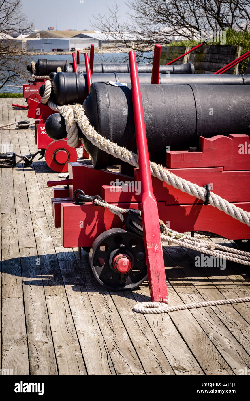 18lb Cannon Battery, Fort McHenry National Park, Baltimore, MD Stock ...