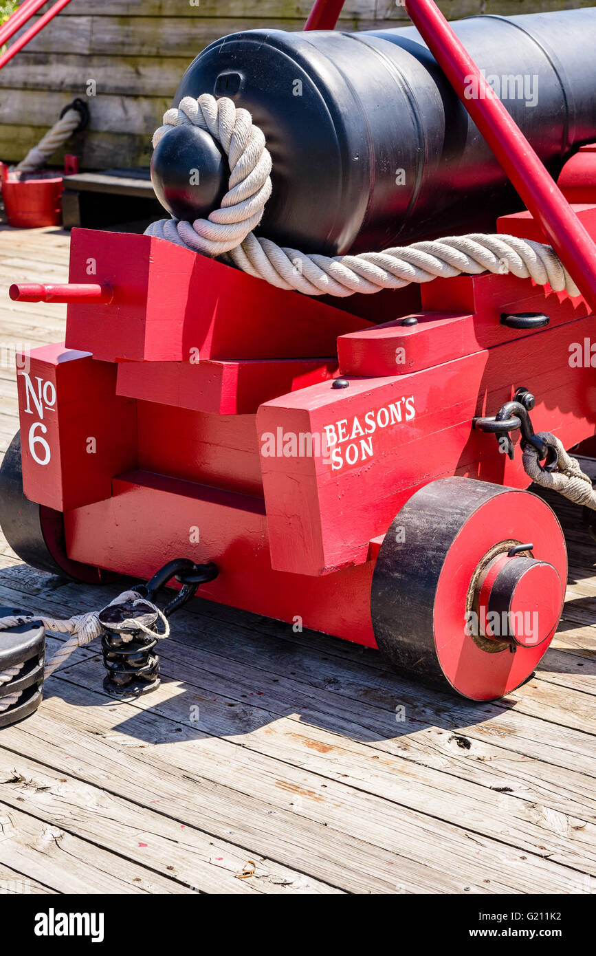 18lb Cannon Battery, Fort McHenry National Park, Baltimore, MD Stock ...