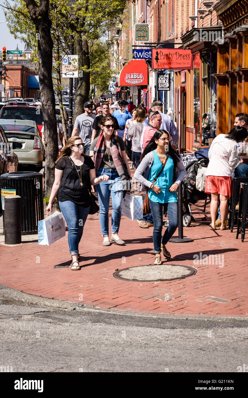 Broadway Square, Fells Point, Baltimore, MD Stock Photo - Alamy