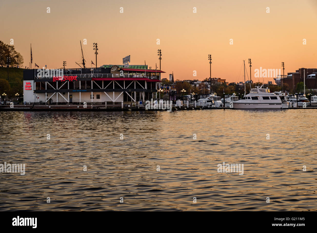 Rusty Scupper Seafood Restaurant, Inner Harbor, Baltimore, MD Stock ...