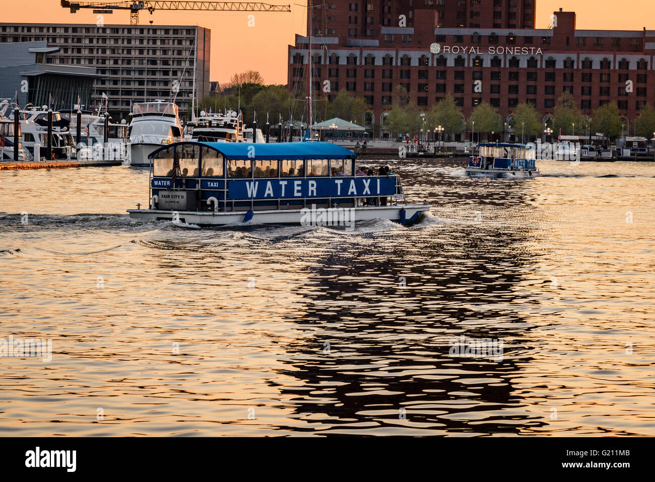 Water Taxi, Inner Harbor, Baltimore, MD Stock Photo - Alamy