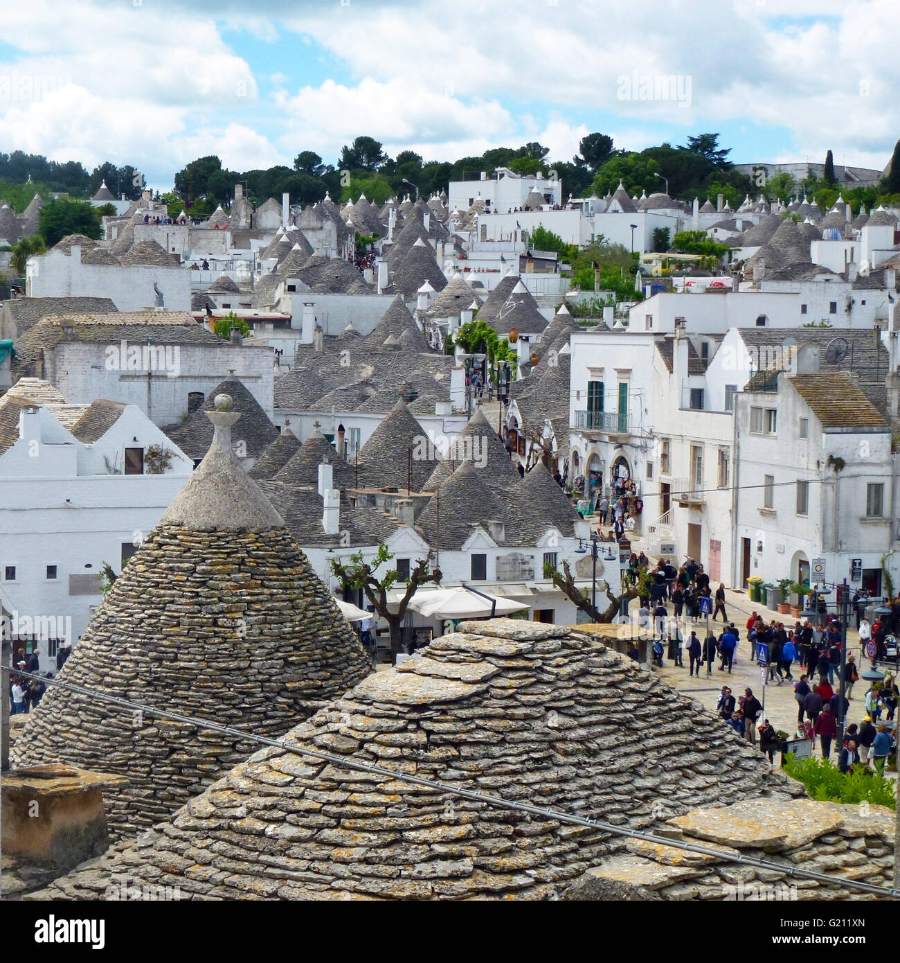 View of the trulli of Alberobello, Puglia Italy Stock Photo - Alamy