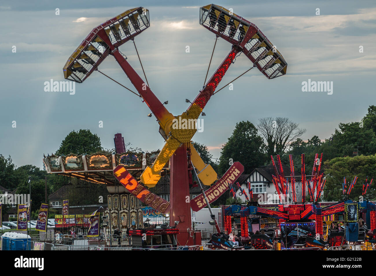 Funfair at Lloyd Park in South Croydon Surrey UK Stock Photo - Alamy