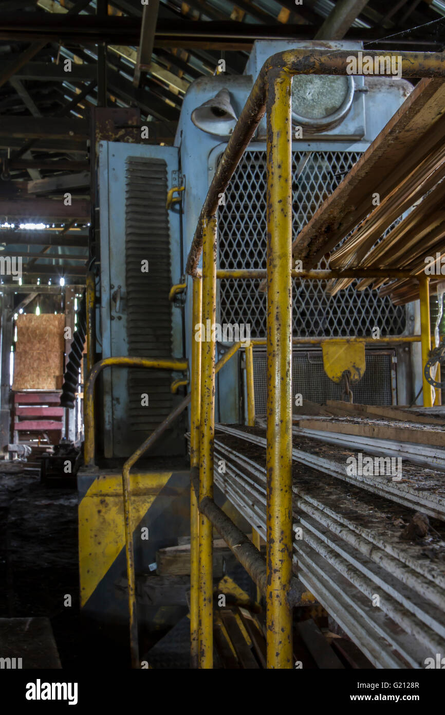 Train car with front loaded construction materials inside machinery ...