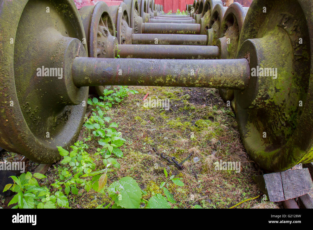 Rail wheels and axle hi-res stock photography and images - Alamy