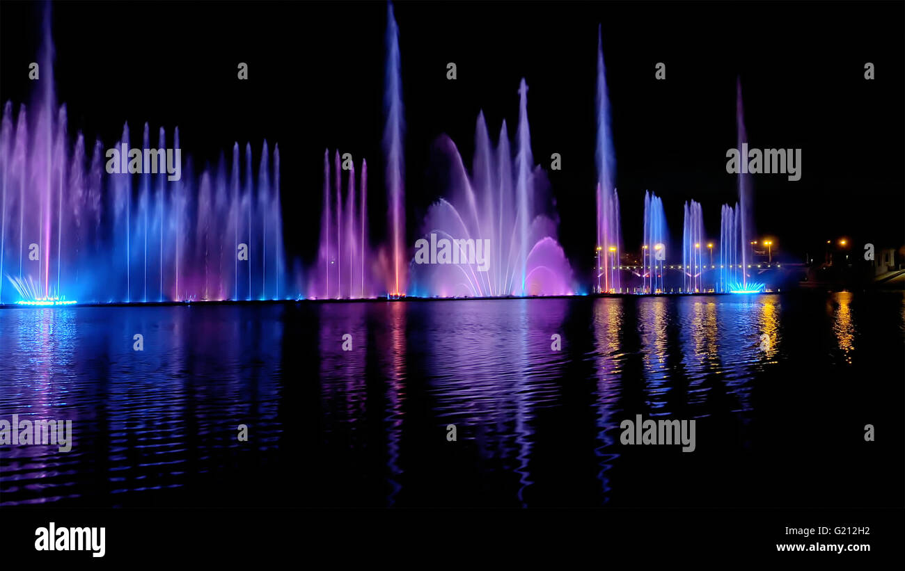 Colorful beautiful dancing fountain laser hi-res stock photography and ...