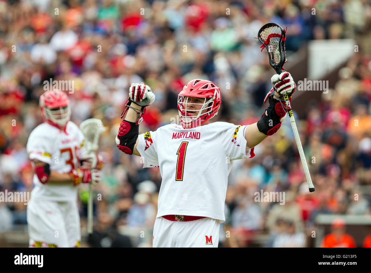 Brown Stadium. 21st May, 2016. RI, USA; Maryland Terrapins attackman ...