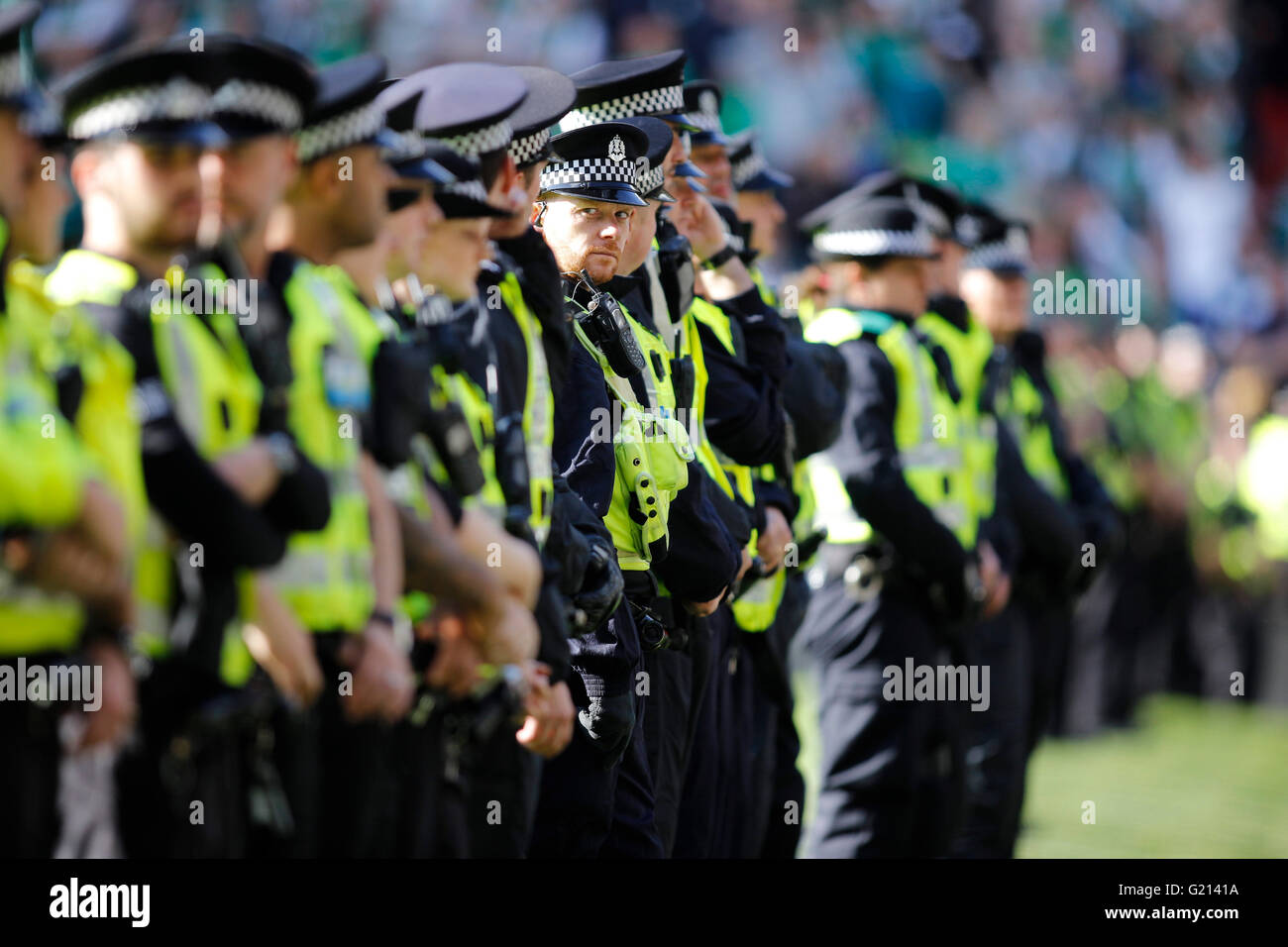 Scottish cup final fans police hi-res stock photography and images - Alamy