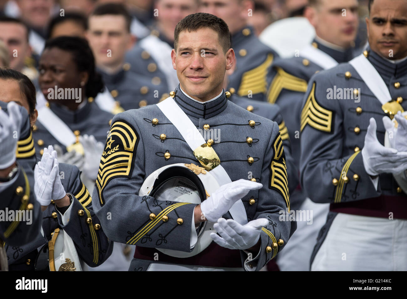 West Point, USA. 21st May, 2016. Graduating cadets attend the ...
