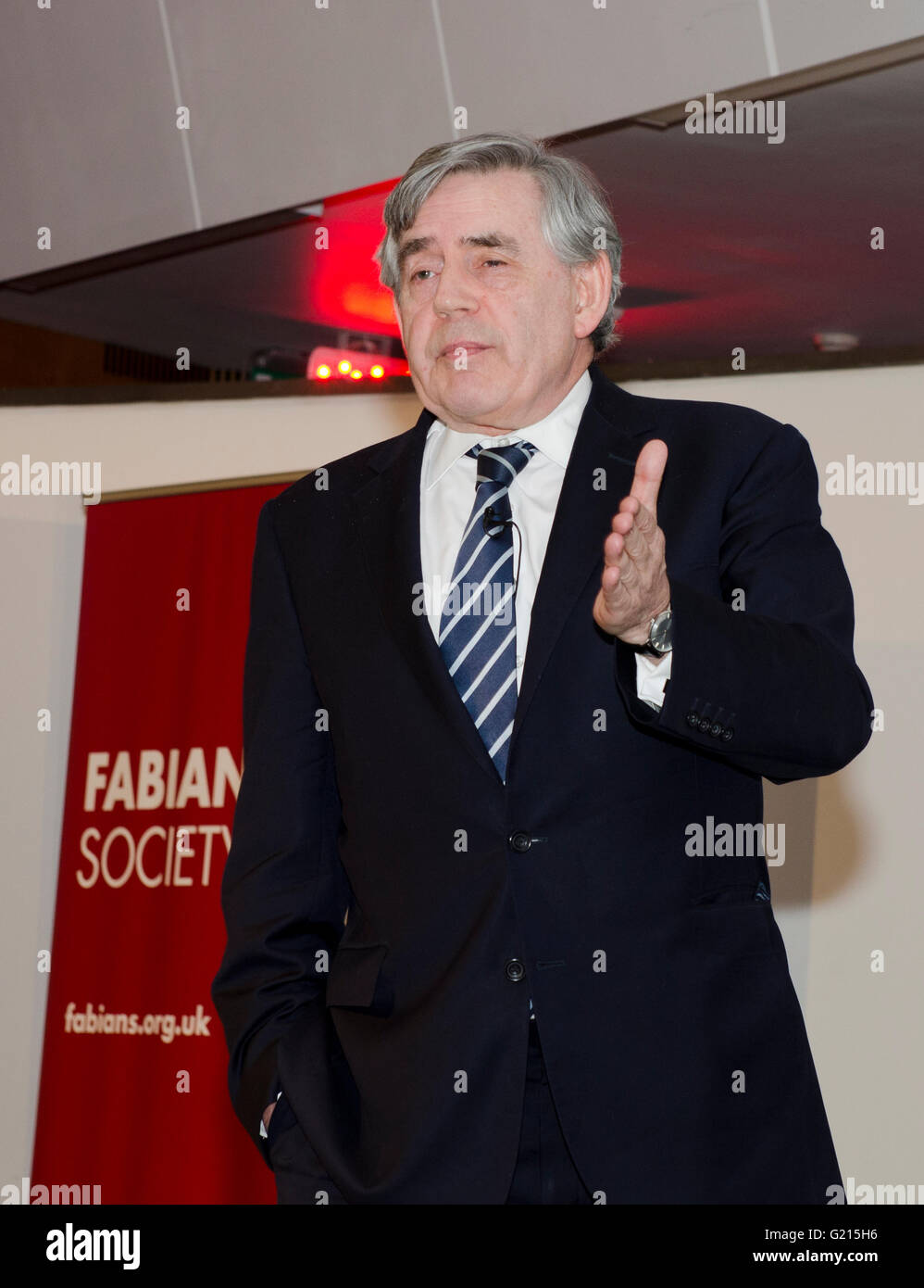 London, UK. 21st May, 2016. Gordon Brown, former Labour Prime Minister ...