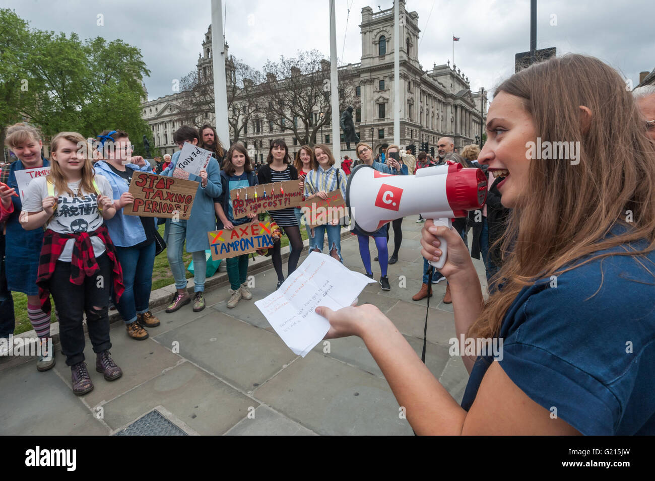 London, UK. 21st May, 2016. Campaigners meet in Parliament Square to ...