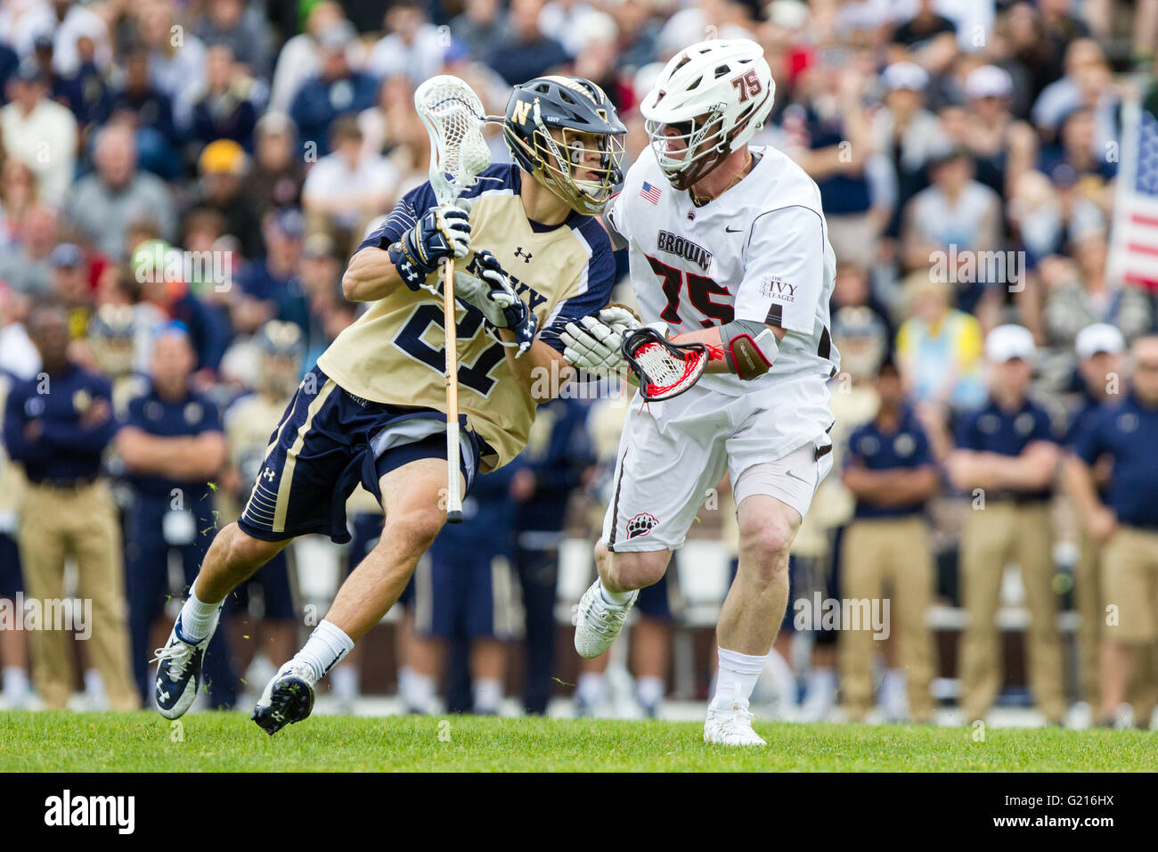 Brown Stadium. 21st May, 2016. RI, USA; Brown Bears midfielder John ...