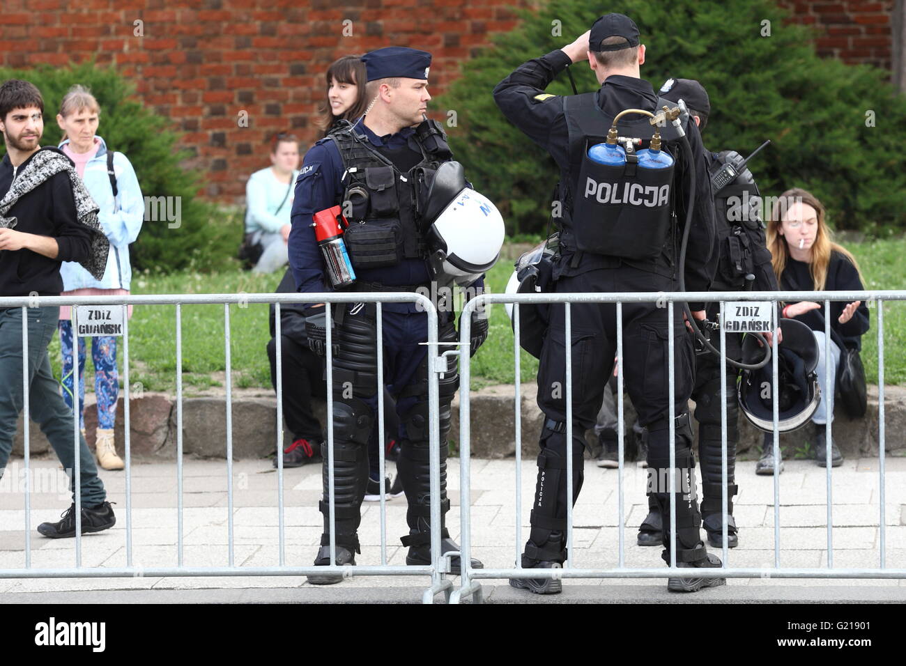 Gdansk, Poland. 21st May, 2016. Polish Police tests new pattern of ...