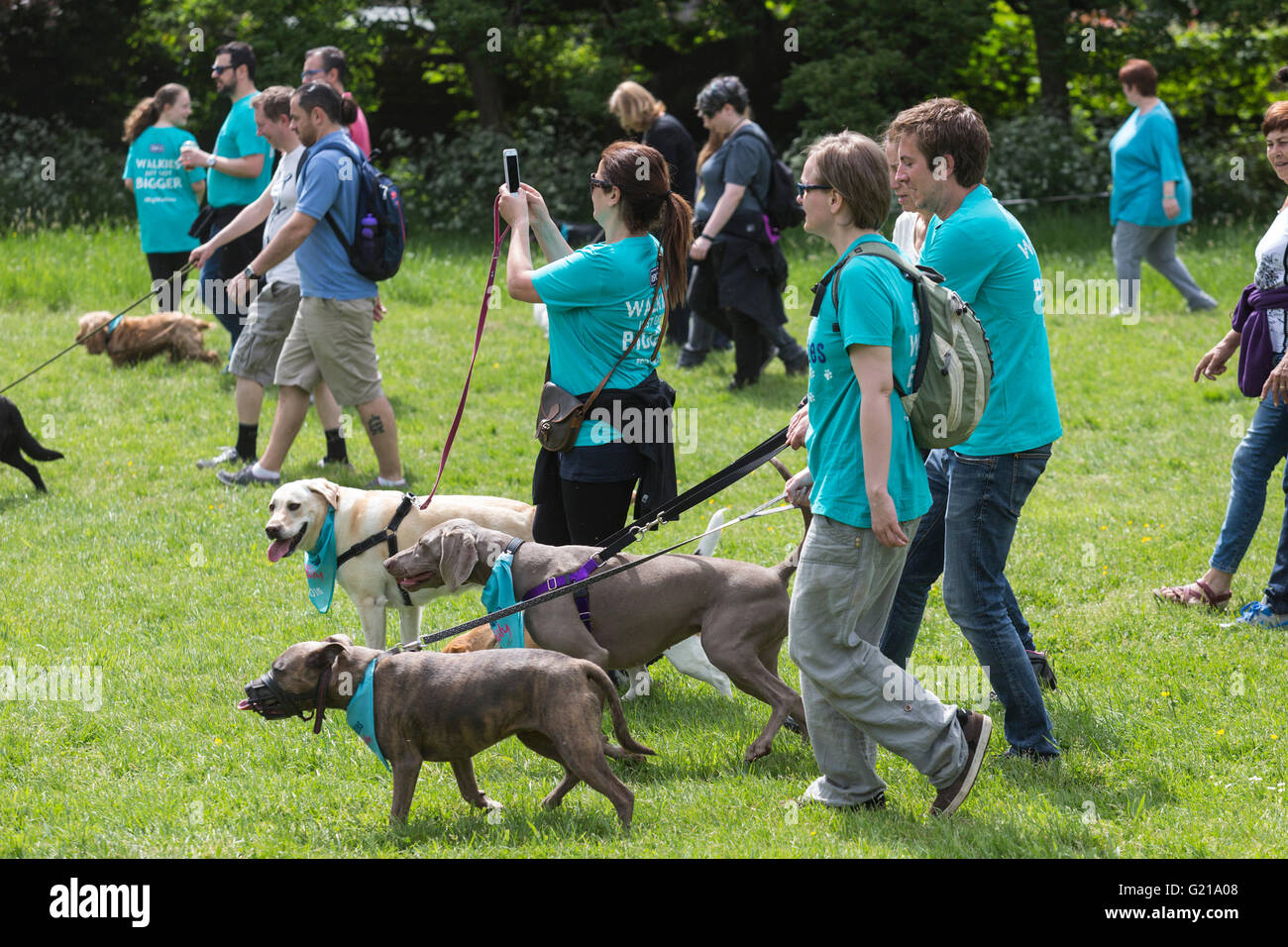 London, UK. 22 May 2016. Hundreds of dogs and their owners gathered in ...