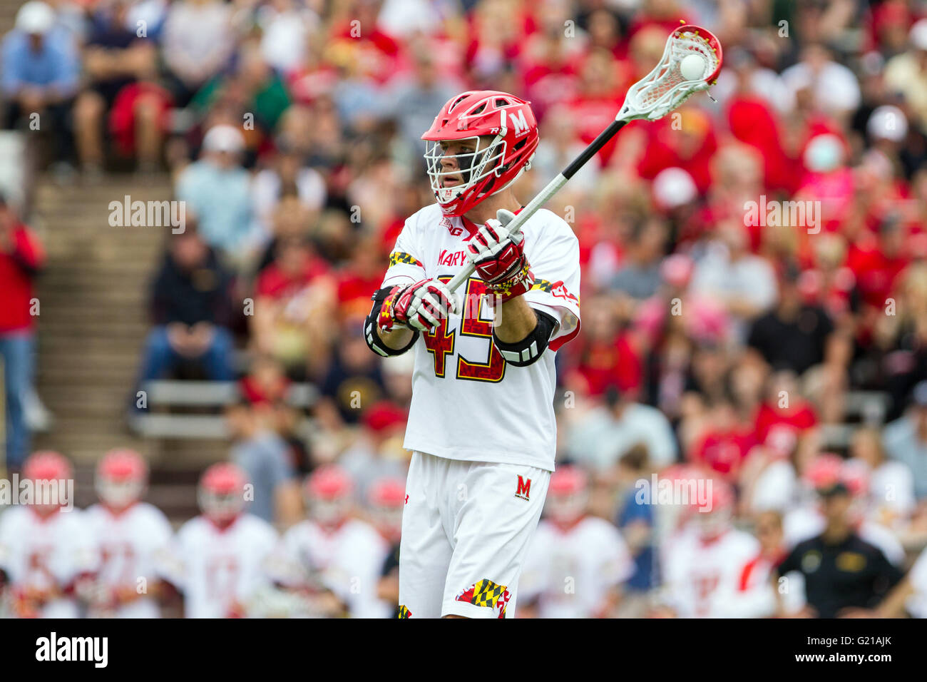 Brown Stadium. 21st May, 2016. RI, USA; Maryland Terrapins midfielder ...