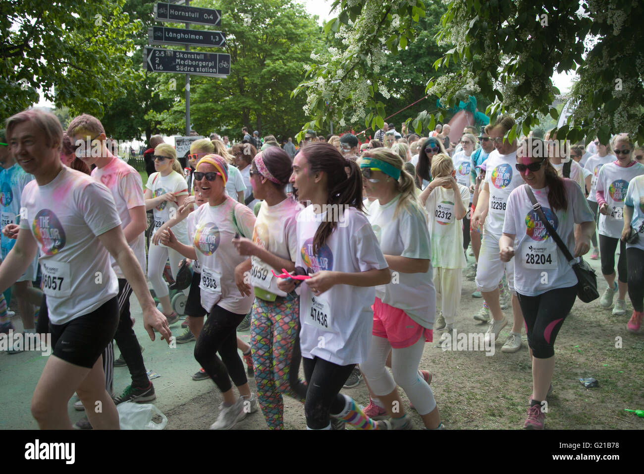 Color Run 2016, Stockholm Stock Photo - Alamy