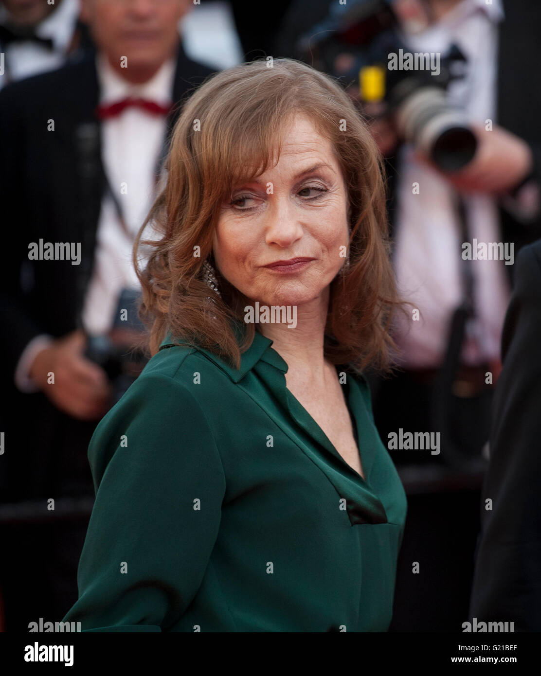 Cannes, France. 21st May, 2016. Actress Isabelle Huppert at the gala ...
