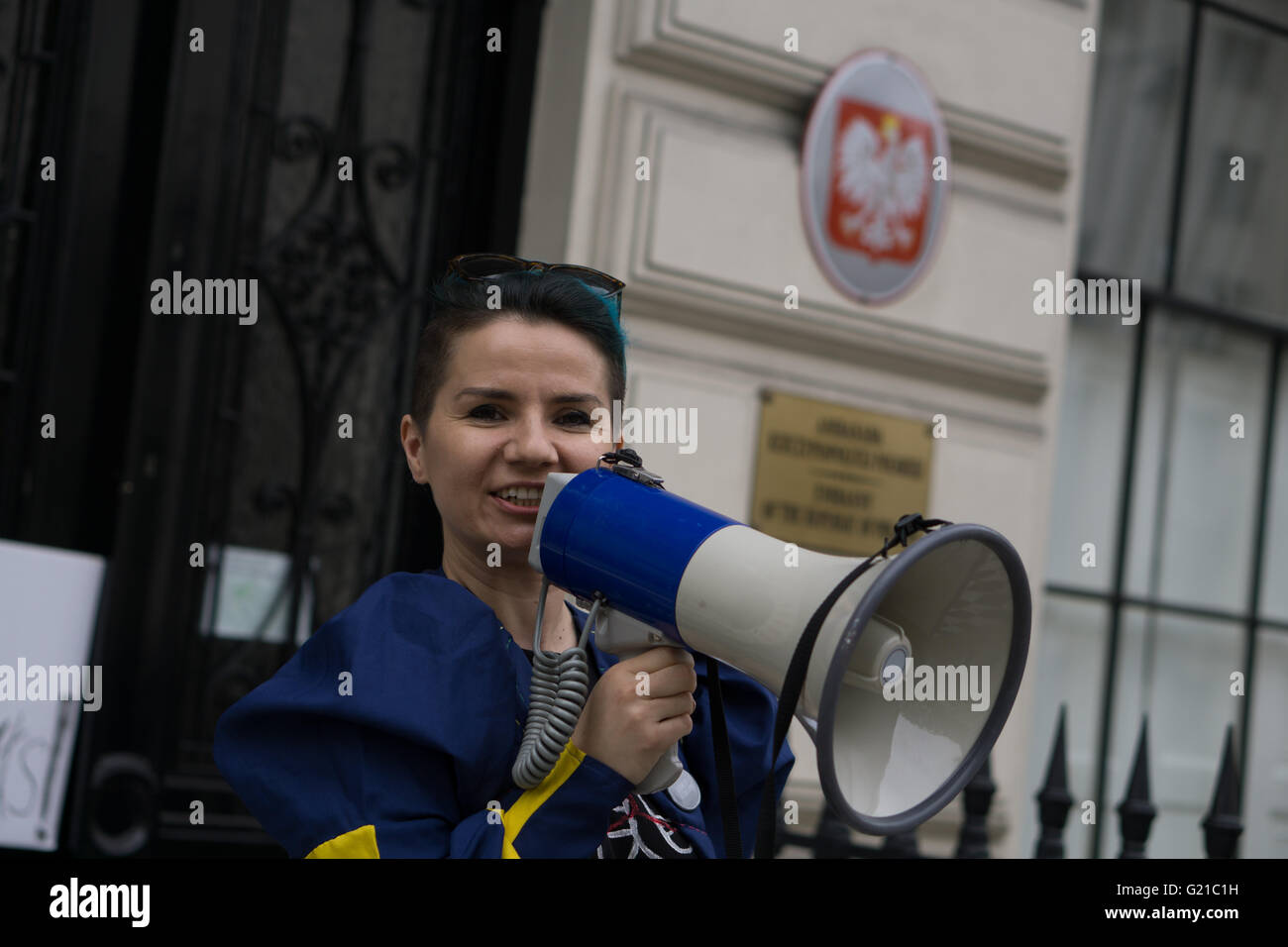 London, UK. 22nd May, 2016. Polish community and supporters hold a ...