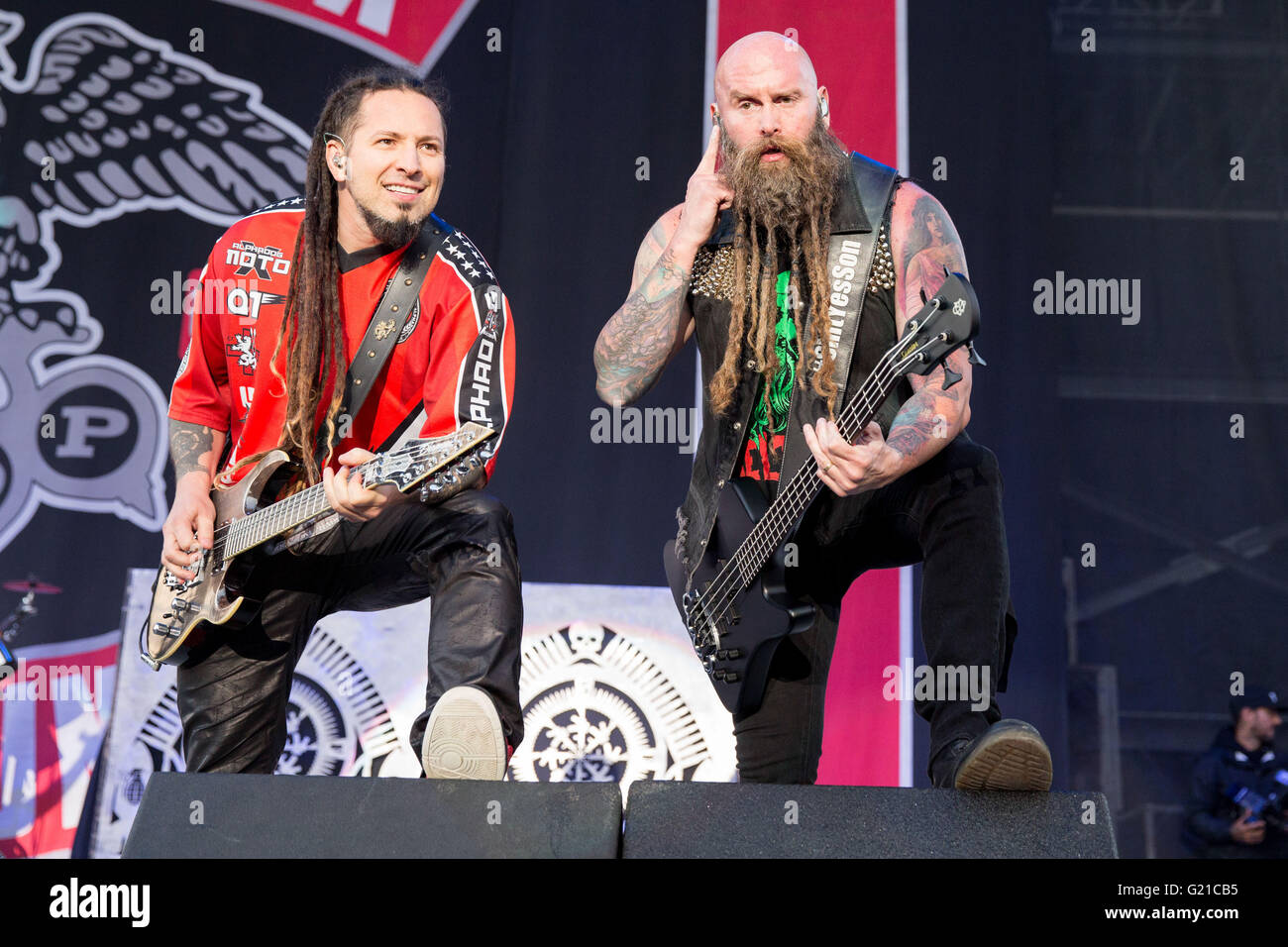 Columbus, Ohio, USA. 21st May, 2016. Musicians ZOLTAN BATHORY (L) and ...