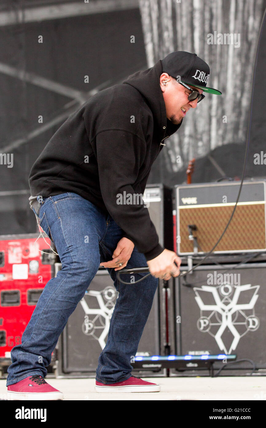 Columbus, Ohio, USA. 21st May, 2016. Singer SONNY SANDOVAL of P.O.D ...