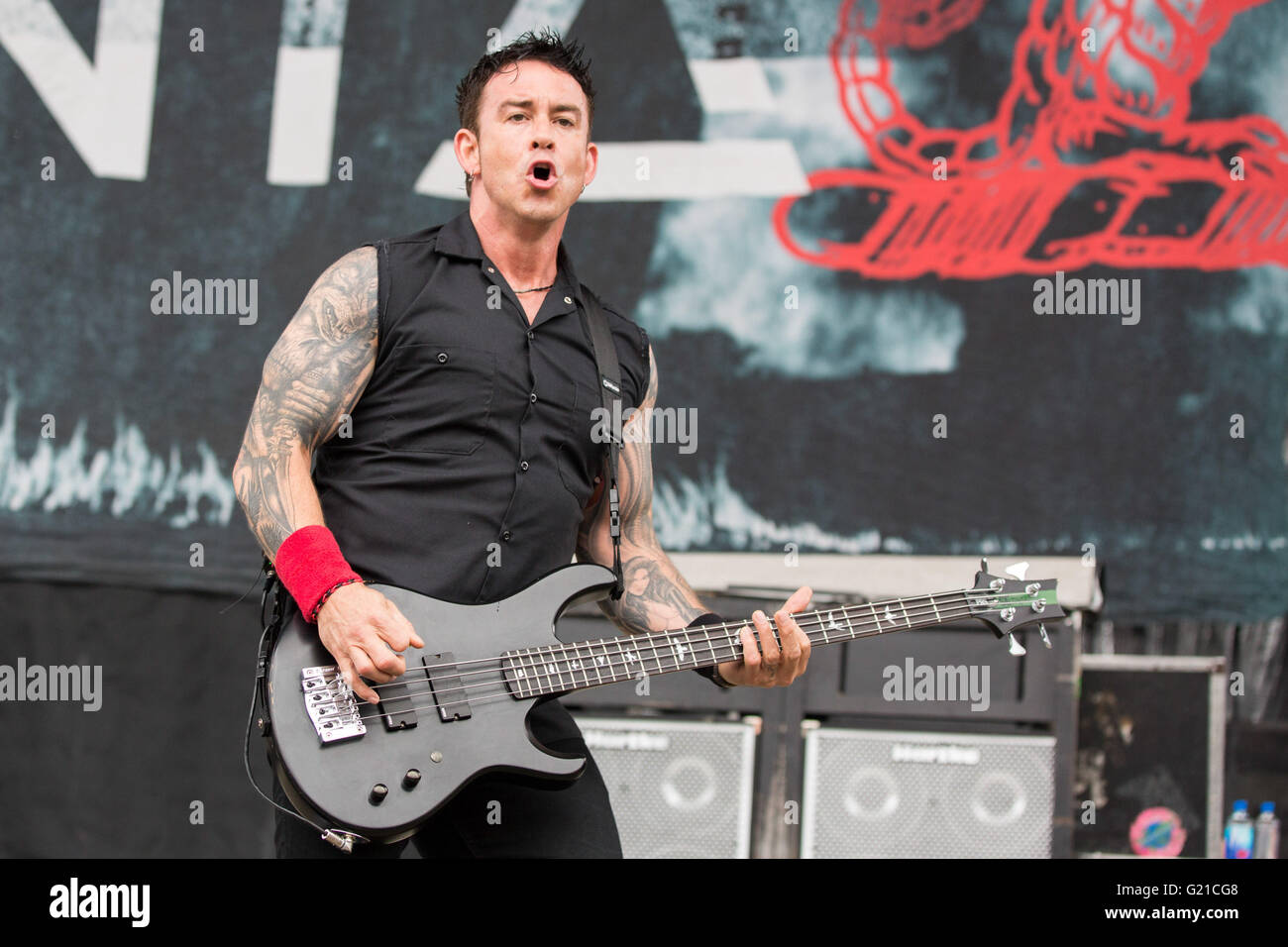 Columbus, Ohio, USA. 21st May, 2016. Bassist COREY LOWERY of Saint ...