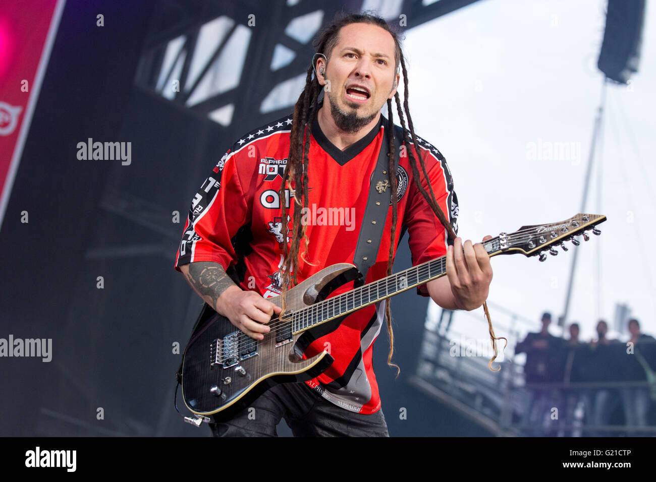 Columbus, Ohio, USA. 21st May, 2016. Guitarist ZOLTAN BATHORY of Five ...