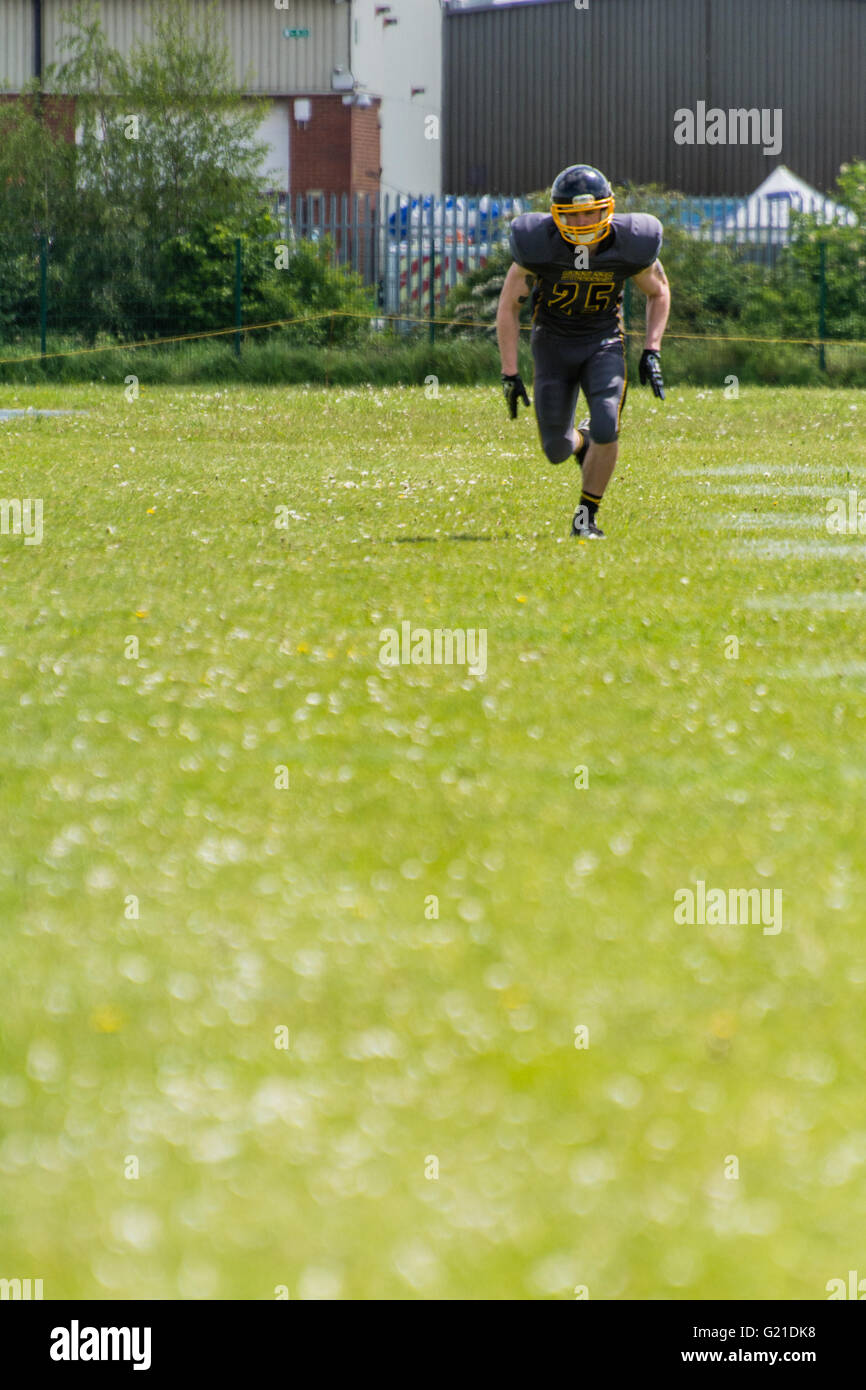 Bedford, UK. 22nd May, 2016. Sandwell Steelers player during the ...