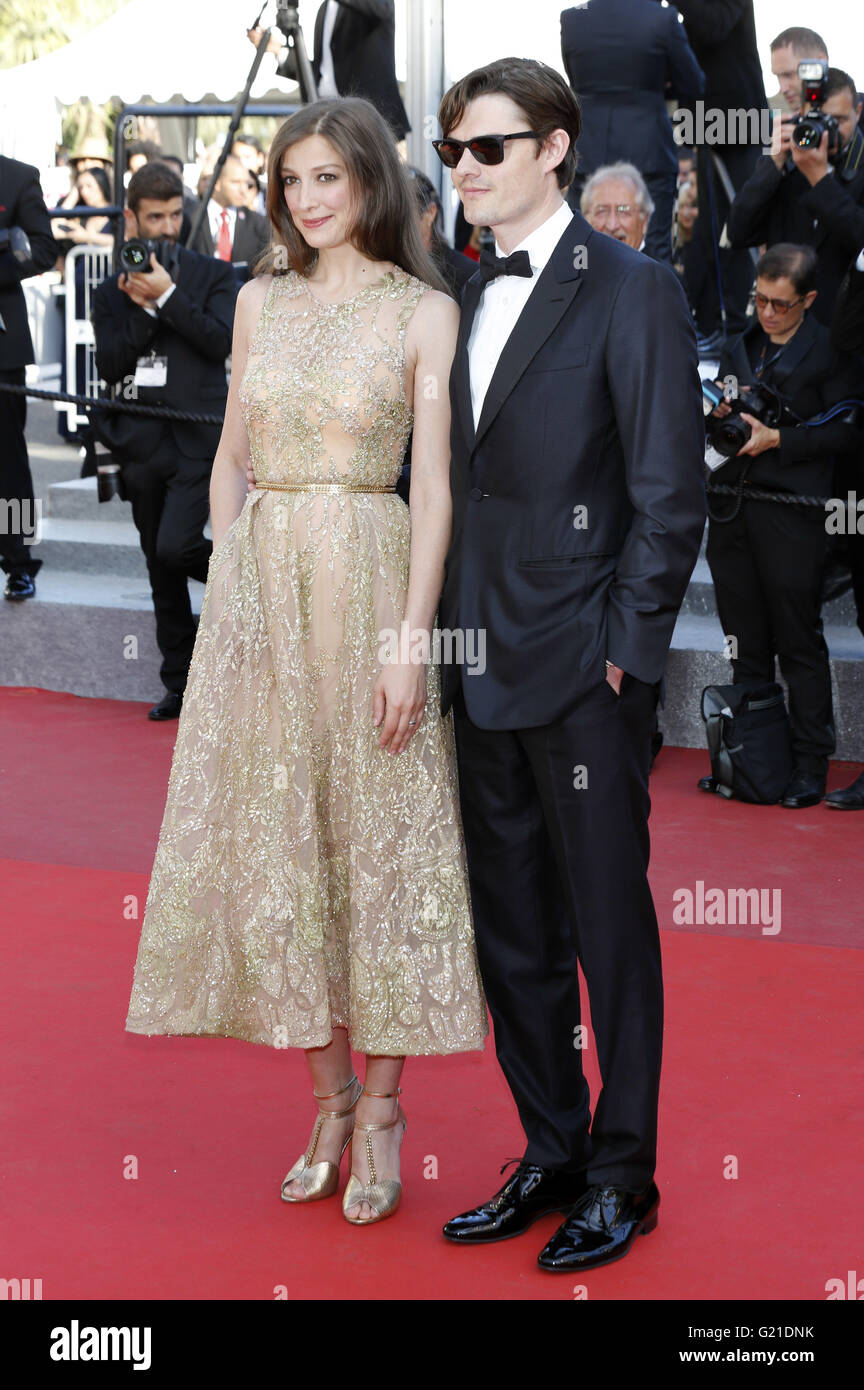 Alexandra Maria Lara and Sam Riley attending the 'Elle' premiere during ...